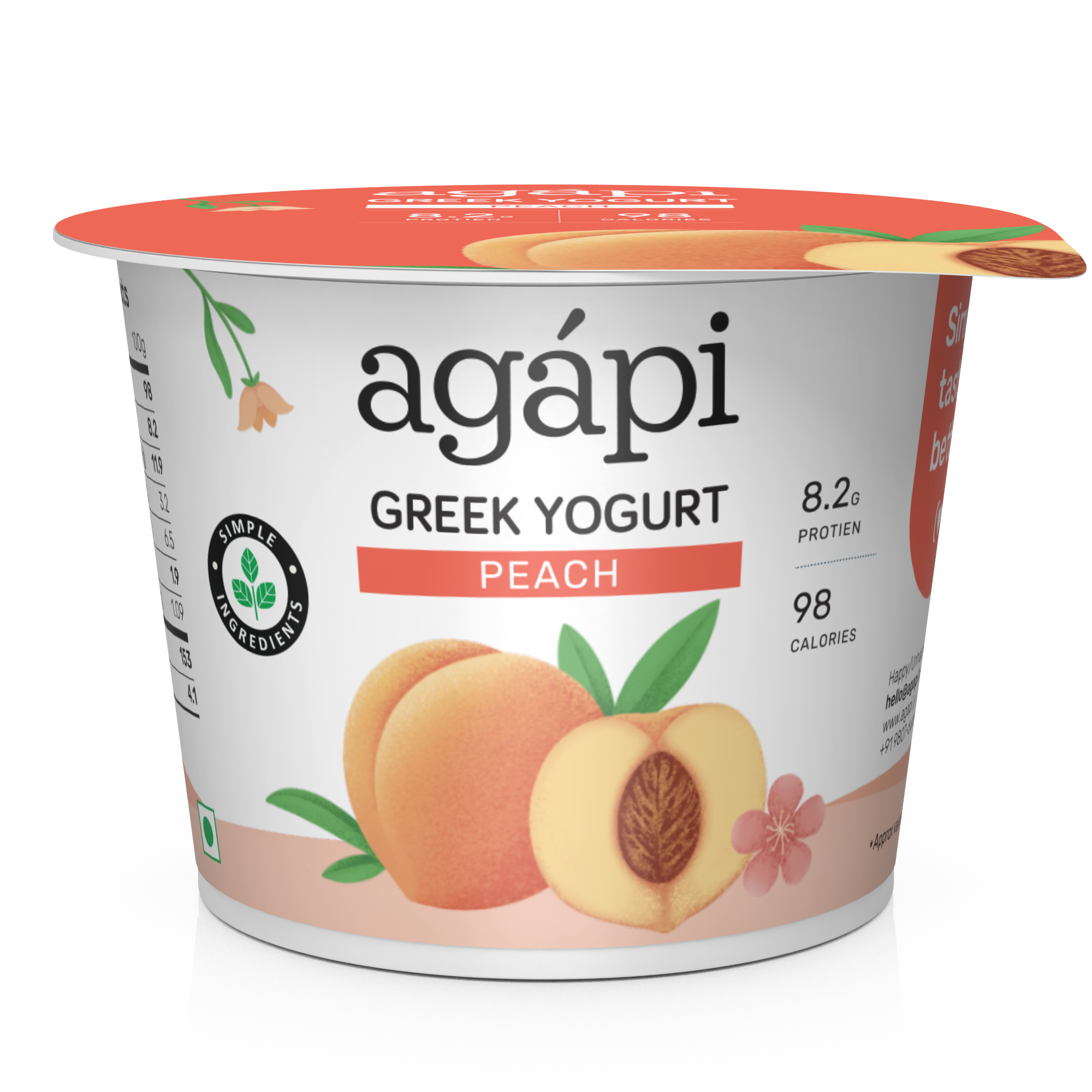 Greek Yogurt Peach Nounos Peach Passionfruit Strained Greek Yogurt